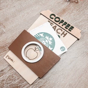 Teacher Appreciation End of Year Gift, Wooden Gift Card Holder, Group ...