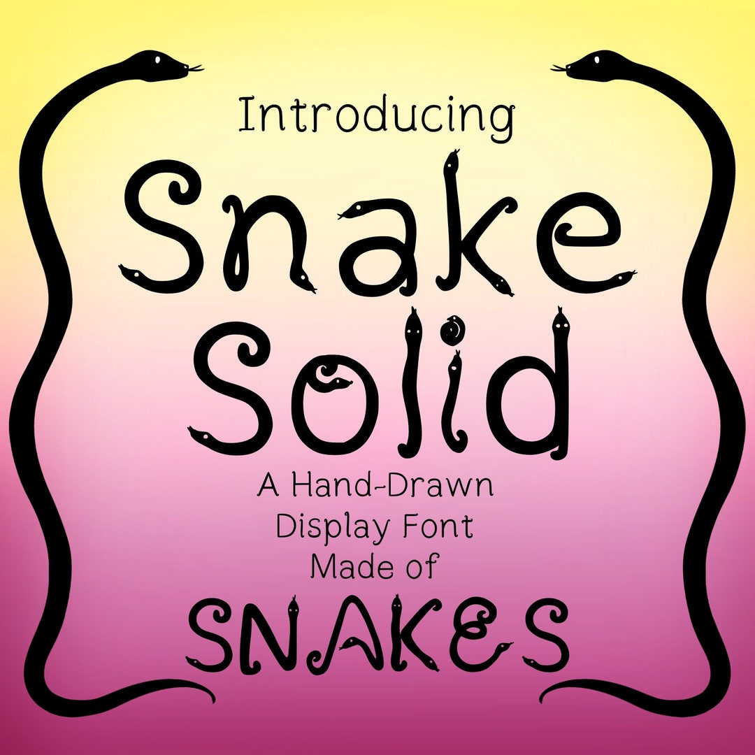 Snake Font: Hand-lettered Doodle Font (OTF, TTF) - Etsy