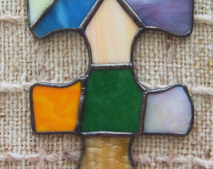 Autism Symbol Puzzle Piece Stained Glass Suncatcher Autism Sun Catcher ...
