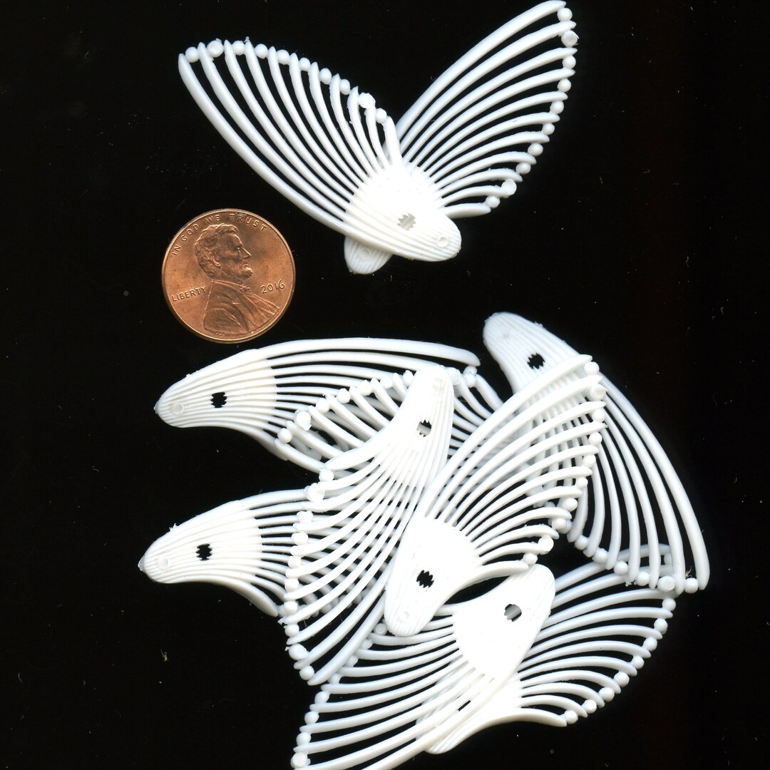 12 Vintage White Soft Plastic Wings From West Germany 1-7/8th - Etsy