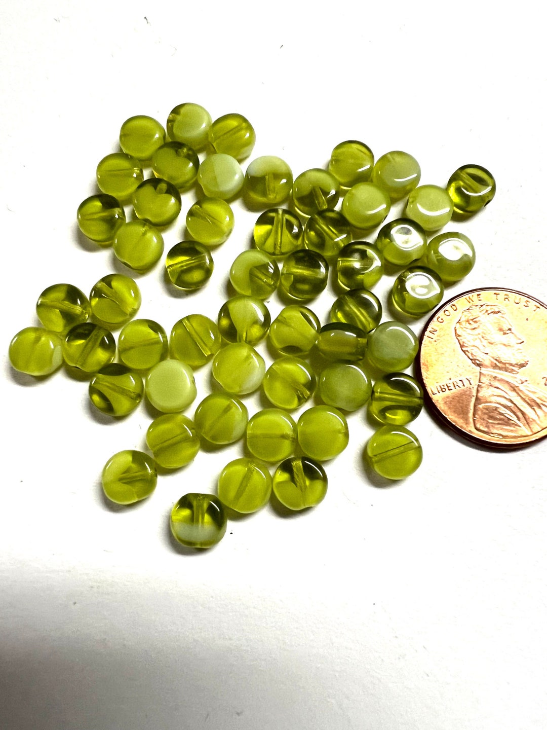 25 Vintage West German Olive Givre 6mm No. 268A - Etsy