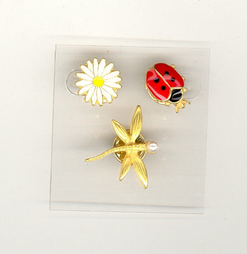 Set Vintage Dragonfly Lady Bug and Daisy Adorable Scatter - Etsy