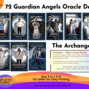 72 Guardian Angels Oracle Deck Printable Oracle Cards - Digital Oracle ...