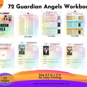 72 Guardian Angels Oracle Deck Printable Oracle Cards - Digital Oracle ...