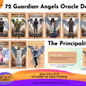 72 Guardian Angels Oracle Deck Printable Oracle Cards - Digital Oracle ...