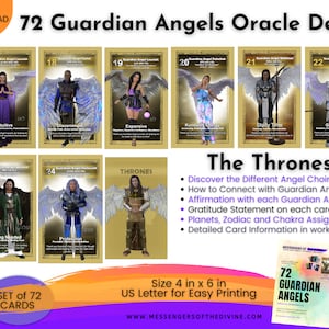 72 Guardian Angels Oracle Deck Printable Oracle Cards - Digital Oracle ...