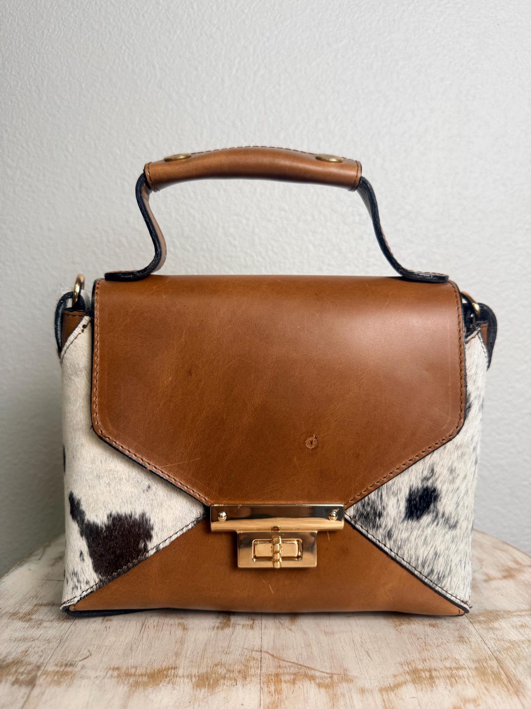 Handcrafted Leather Cowhide Satchel | Western Crossbody Handbag - Etsy