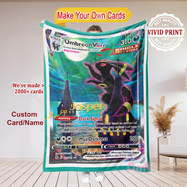 Custom PK TCG Card Blanket | Personalized Magic TG Throw, Gift for ...