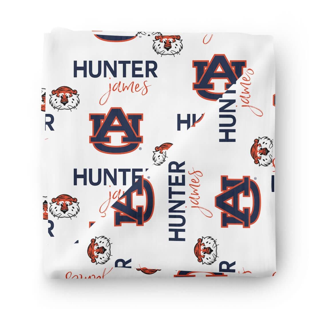 USA MADE Auburn University Blanket Throw Custom Name | Personalized AU ...