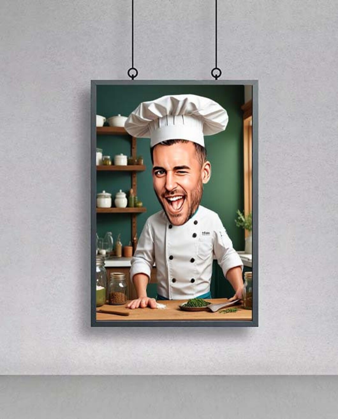 CHEF Caricature Perfect for Cooking Chef's Masterpiece Celebrating ...