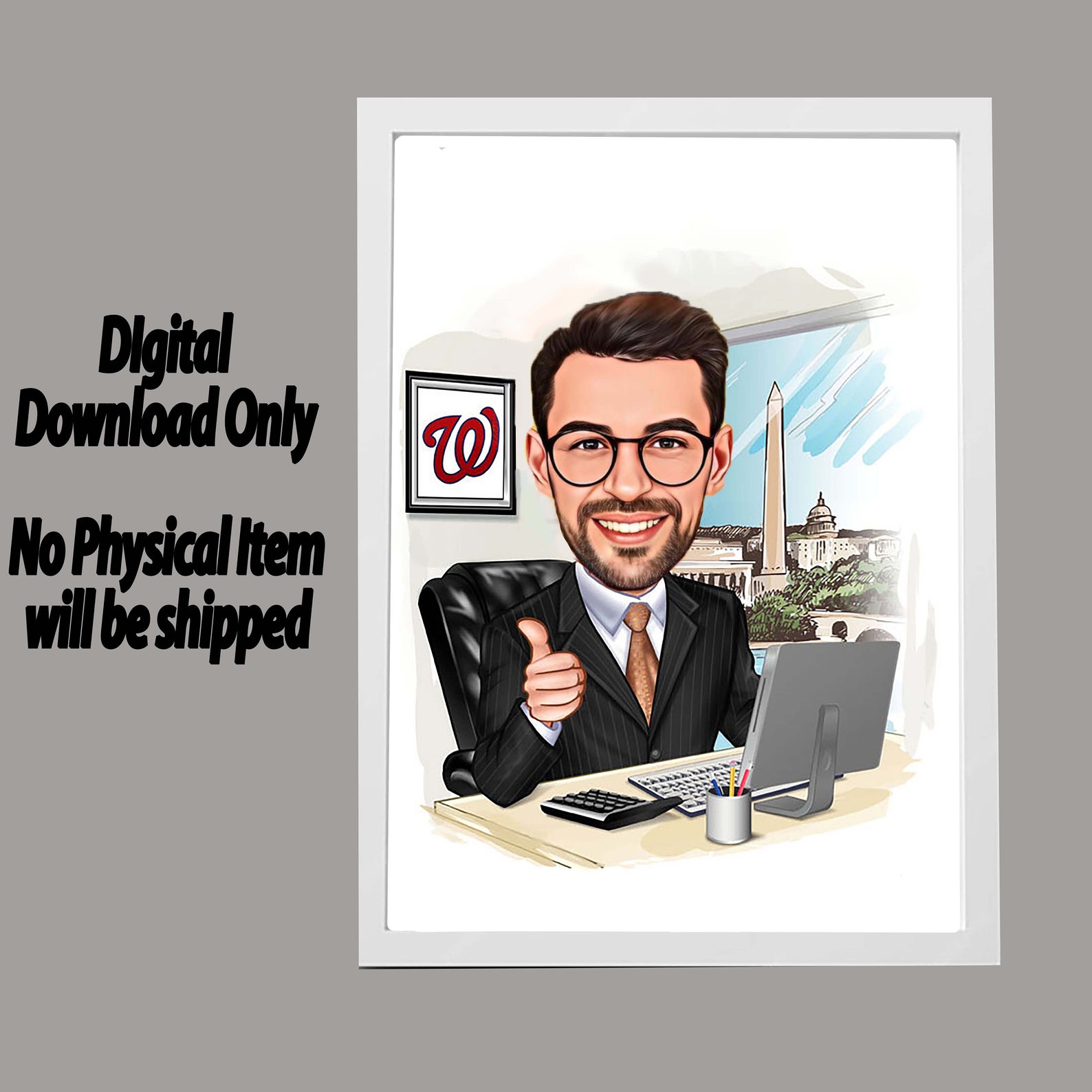 Custom Boss Portrait, Boss Birthday Gift,bosses Day Gift Ideas for Him ...