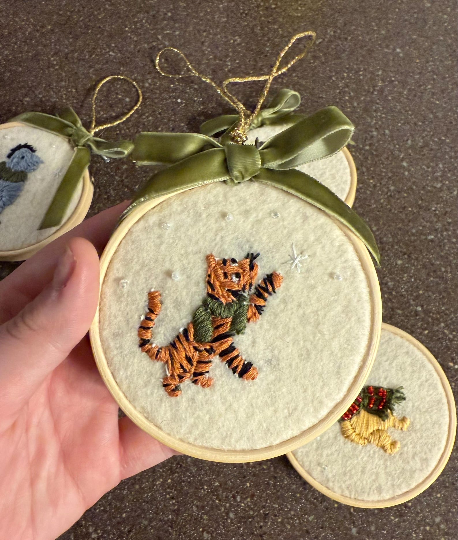 Embroidered Winnie the Pooh Ornaments - Etsy