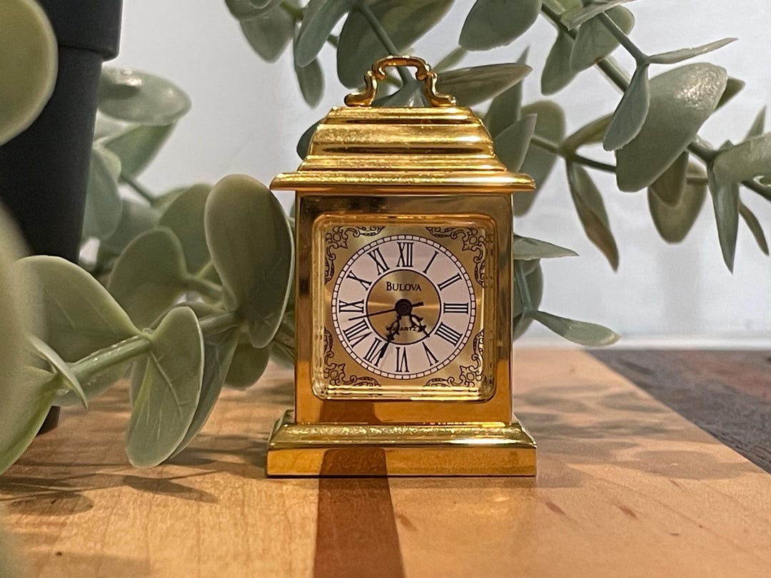 Decorative Vintage Bulova Mini Clock - Etsy