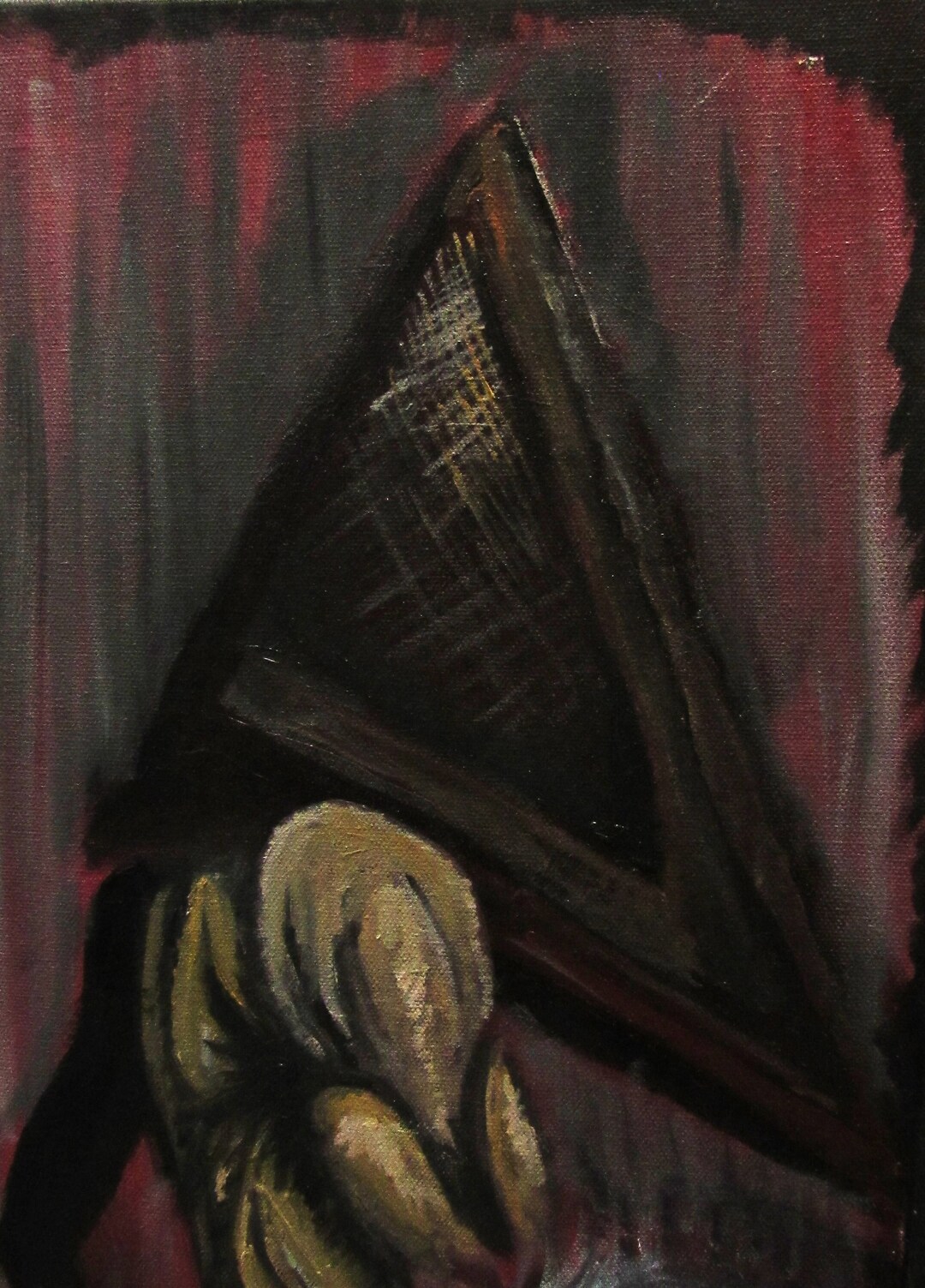 Pyramid Head Art Painting, Silent Hill, Horror Art. Digital File Ready ...