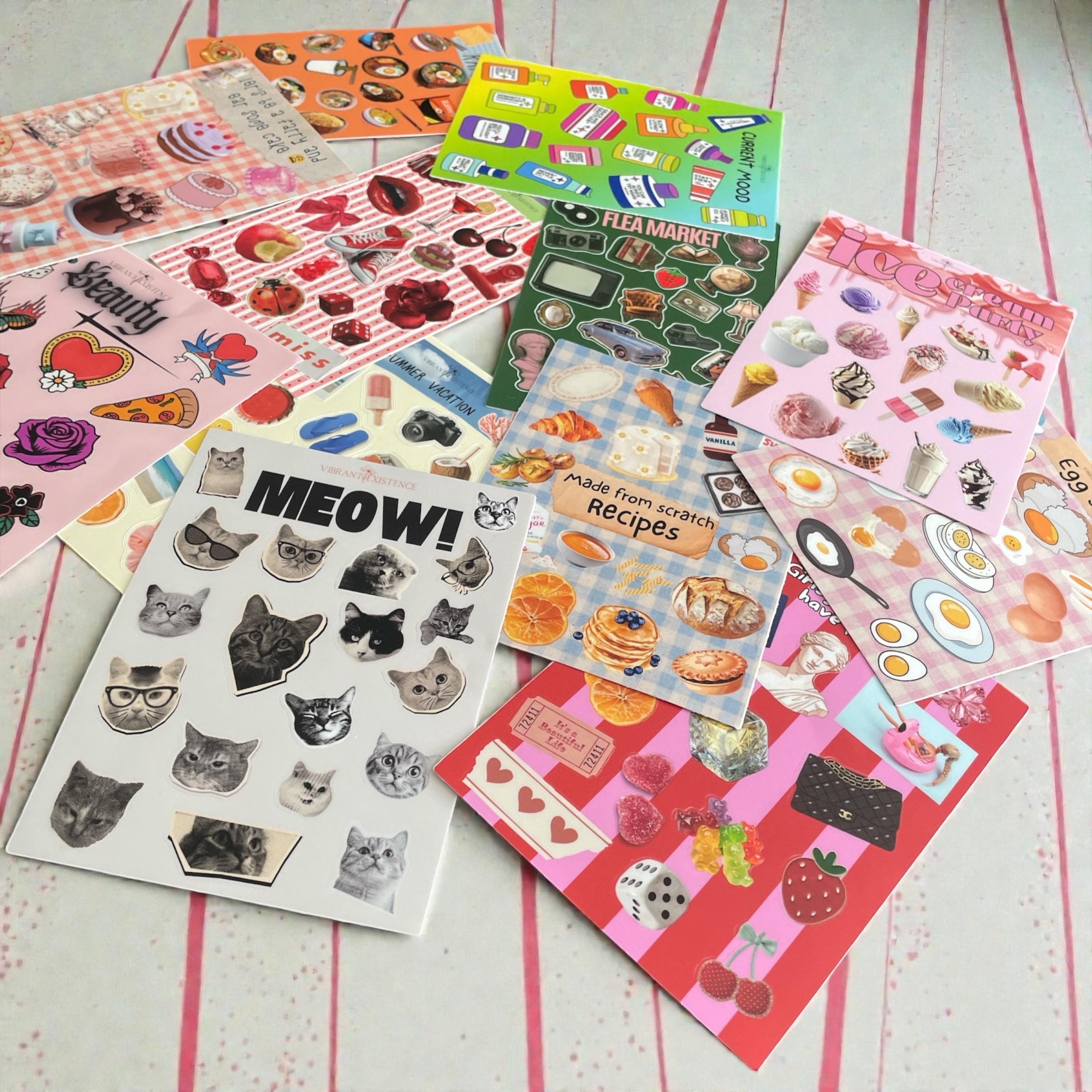 Red Stickers | Vintage Scrapbook, Journaling - Etsy
