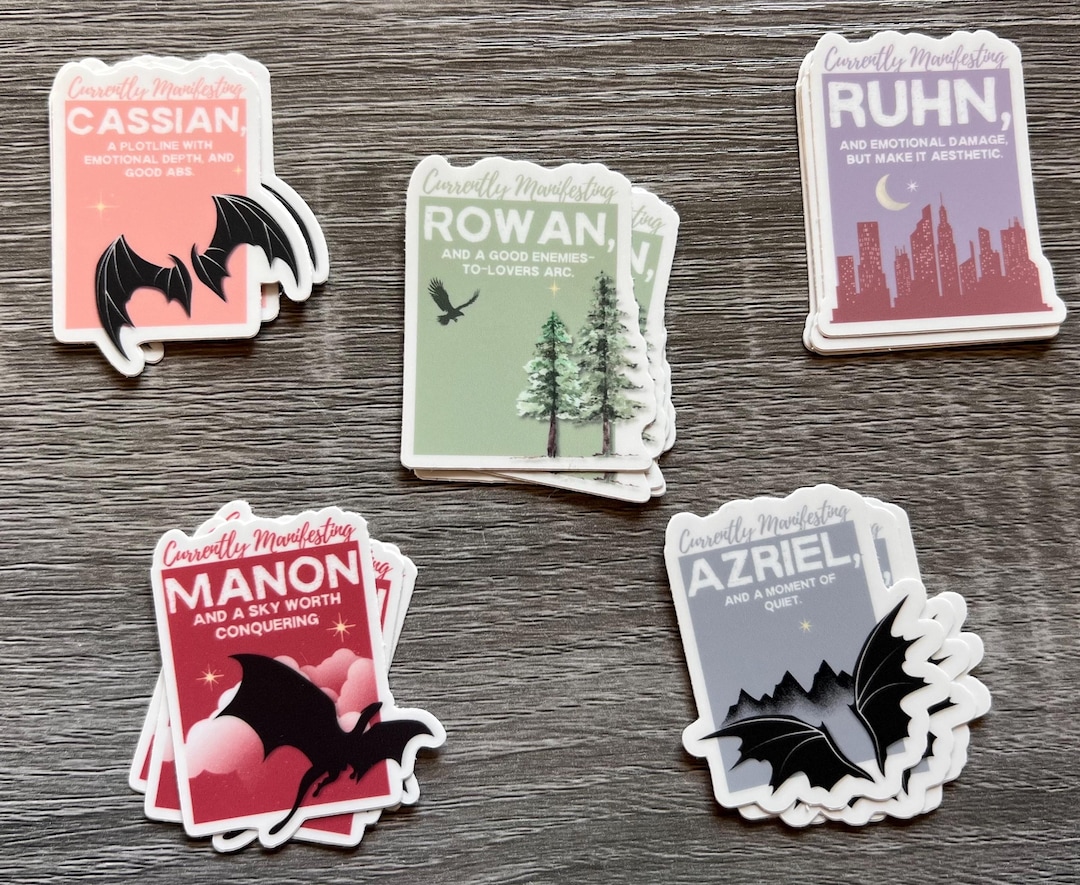 SJM Character Stickers | ACOTAR TOG Crescent City Stickers | Cassian ...