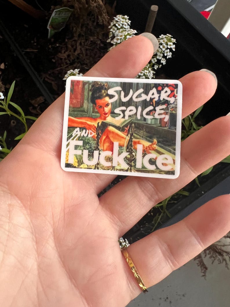 Sugar, Spice, and F*ck ICE Stickers, Feminist Protest Sticker, Anti-ice ...