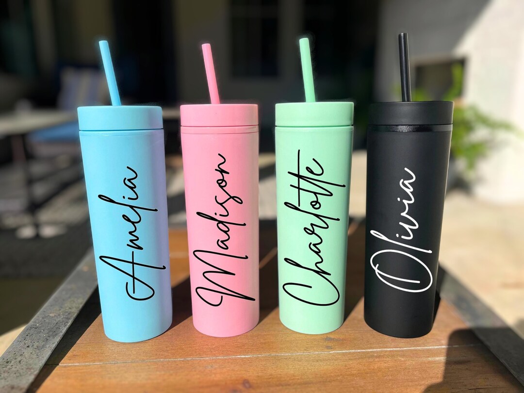 Personalized Tumbler With Lid and Straw Custom Acrylic Tumbler Tumbler ...
