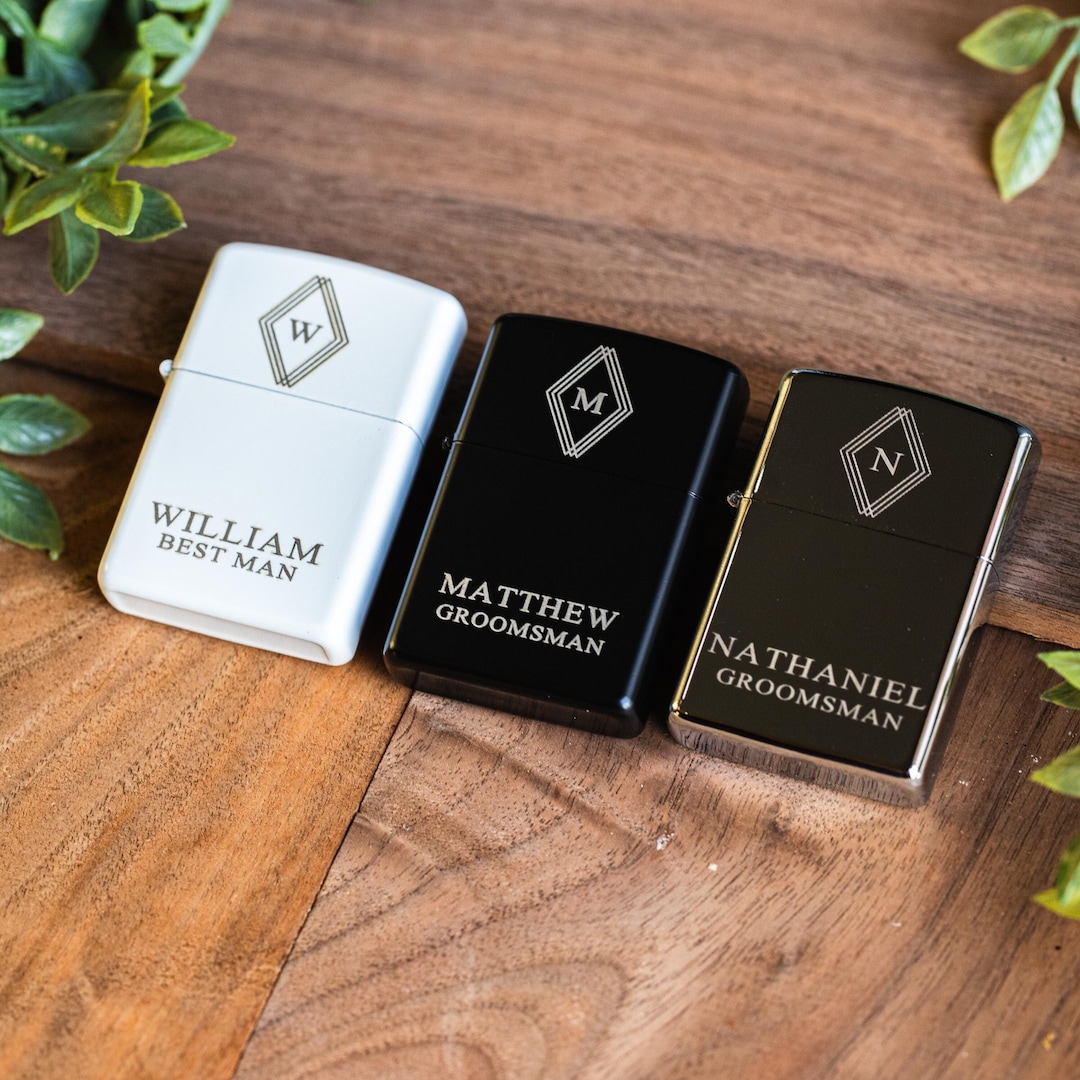 Personalized Engraved Lighter, Groomsmen Gift Proposal Custom Lighter ...