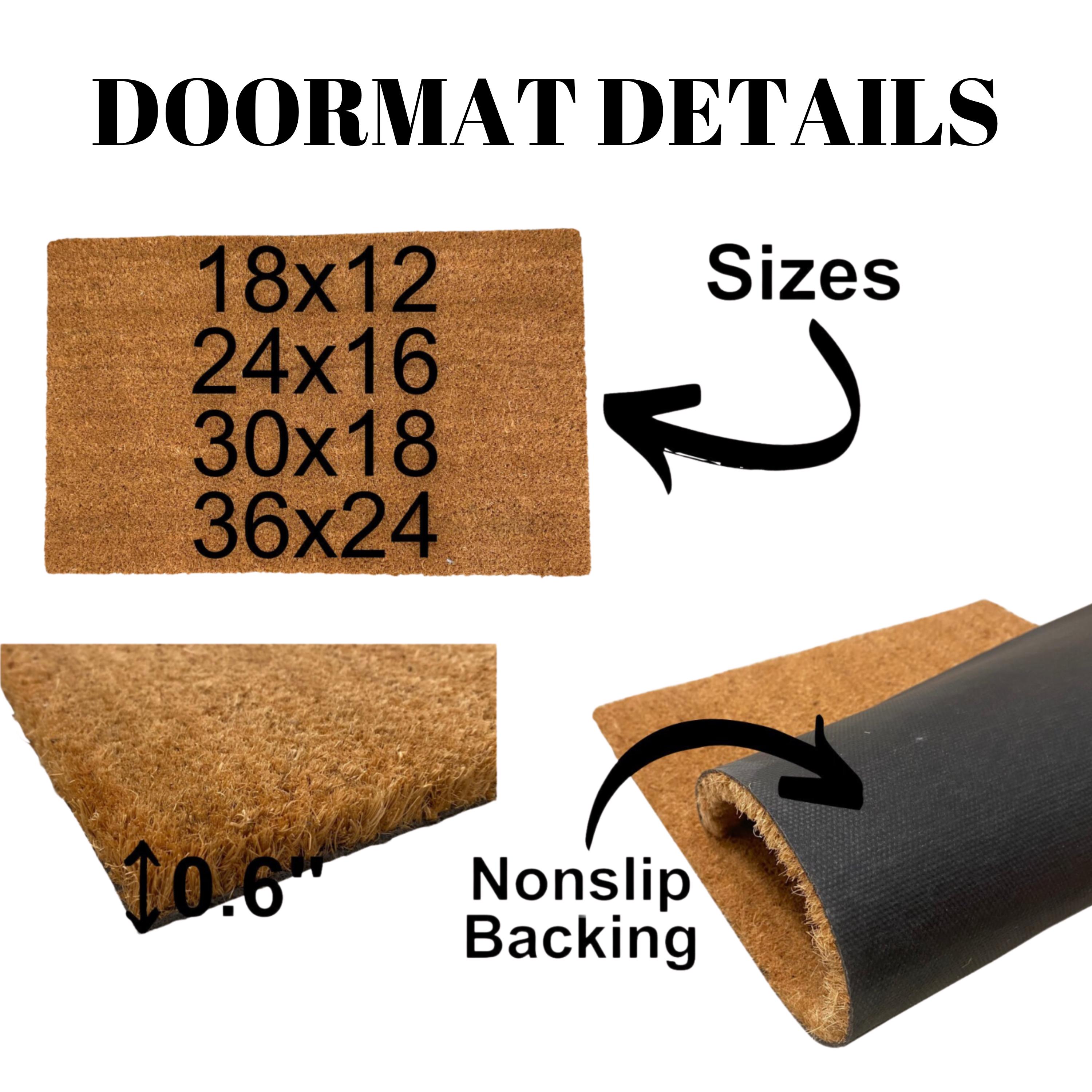 Personalized Floral Doormat, Custom Door Mat, Personalized Welcome Mat ...