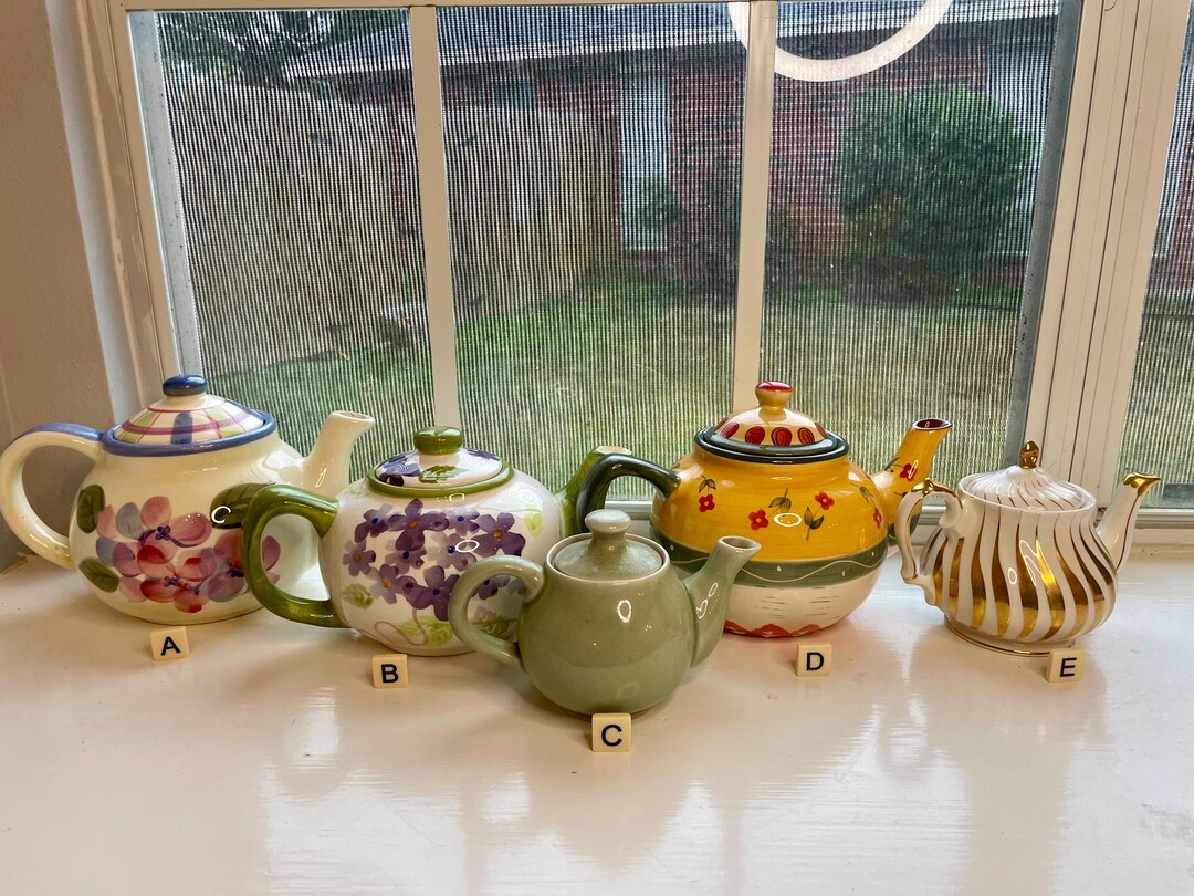 Vintage Teapots | Bulk Functional Teapots | Mixmatched Tea Ware - Etsy