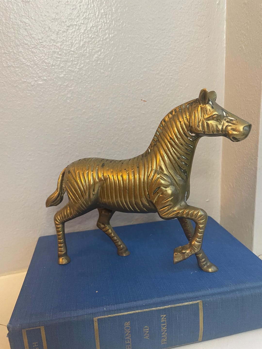 Vintage Brass Zebra | Rare Solid Brass Animal Decor - Etsy