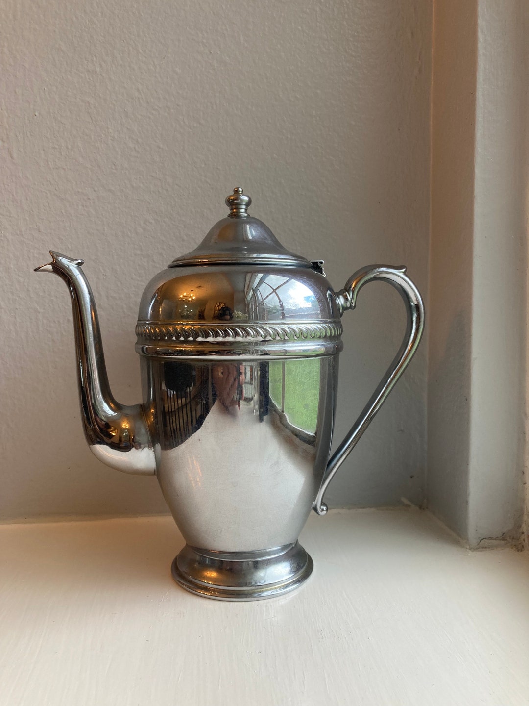 Vintage Cromwell Silver MFG. Corp. Chromium Coffee Pot - Etsy