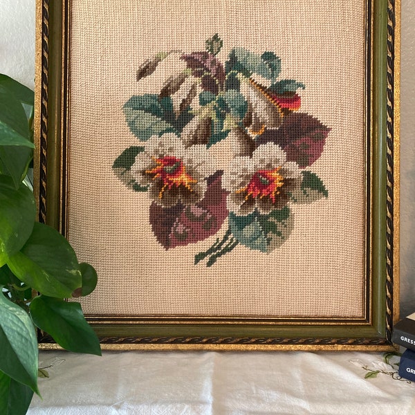Floral Needlepoint - Etsy