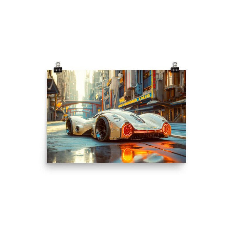 Cyberpunk Supercar - Ai Poster Prints - Futuristic Concept Car - Etsy