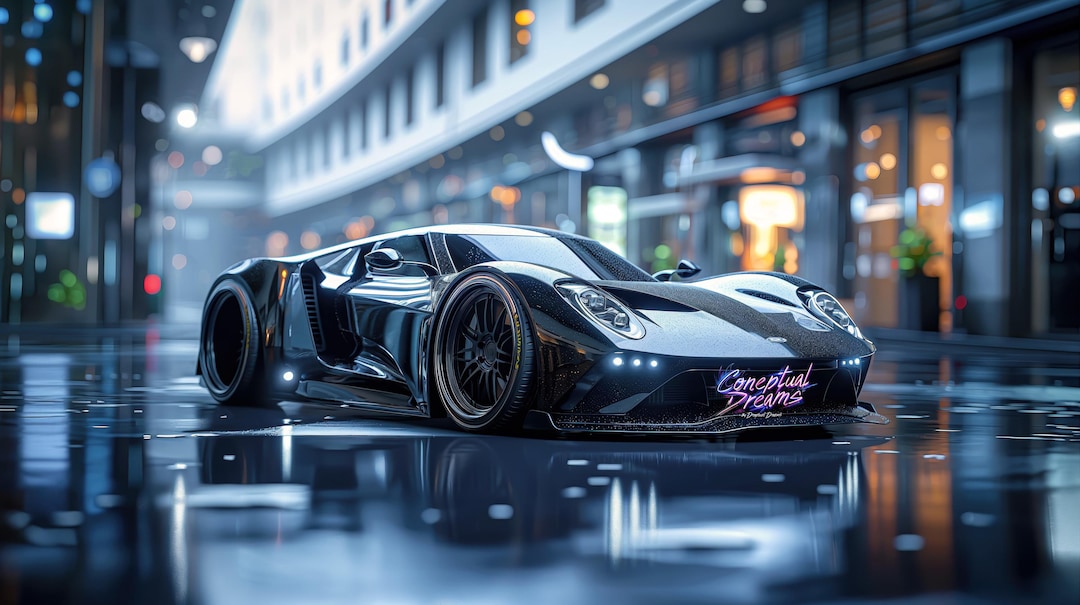Blacked-out Supercar - Poster Prints - Ai Concept Car Design - Etsy