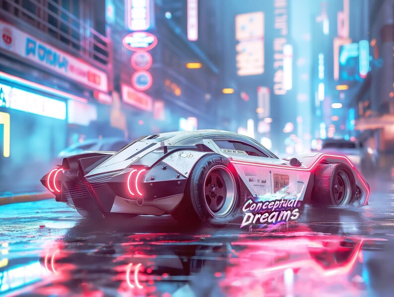 Cyberpunk Drift Car — Ai Generated Artwork — Modified Concept Car — 1 / ...