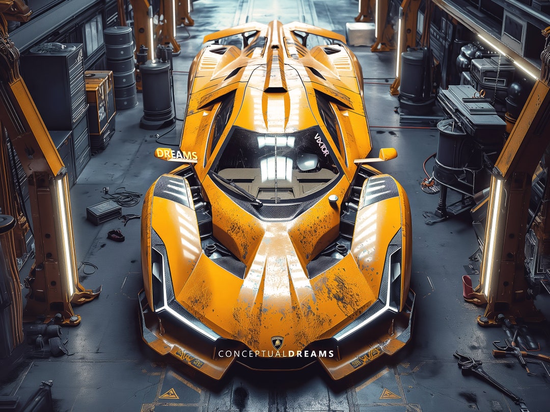 Ai Cyberpunk Lambo — Ai Generated Art — Lamborghini Concept Car - Etsy