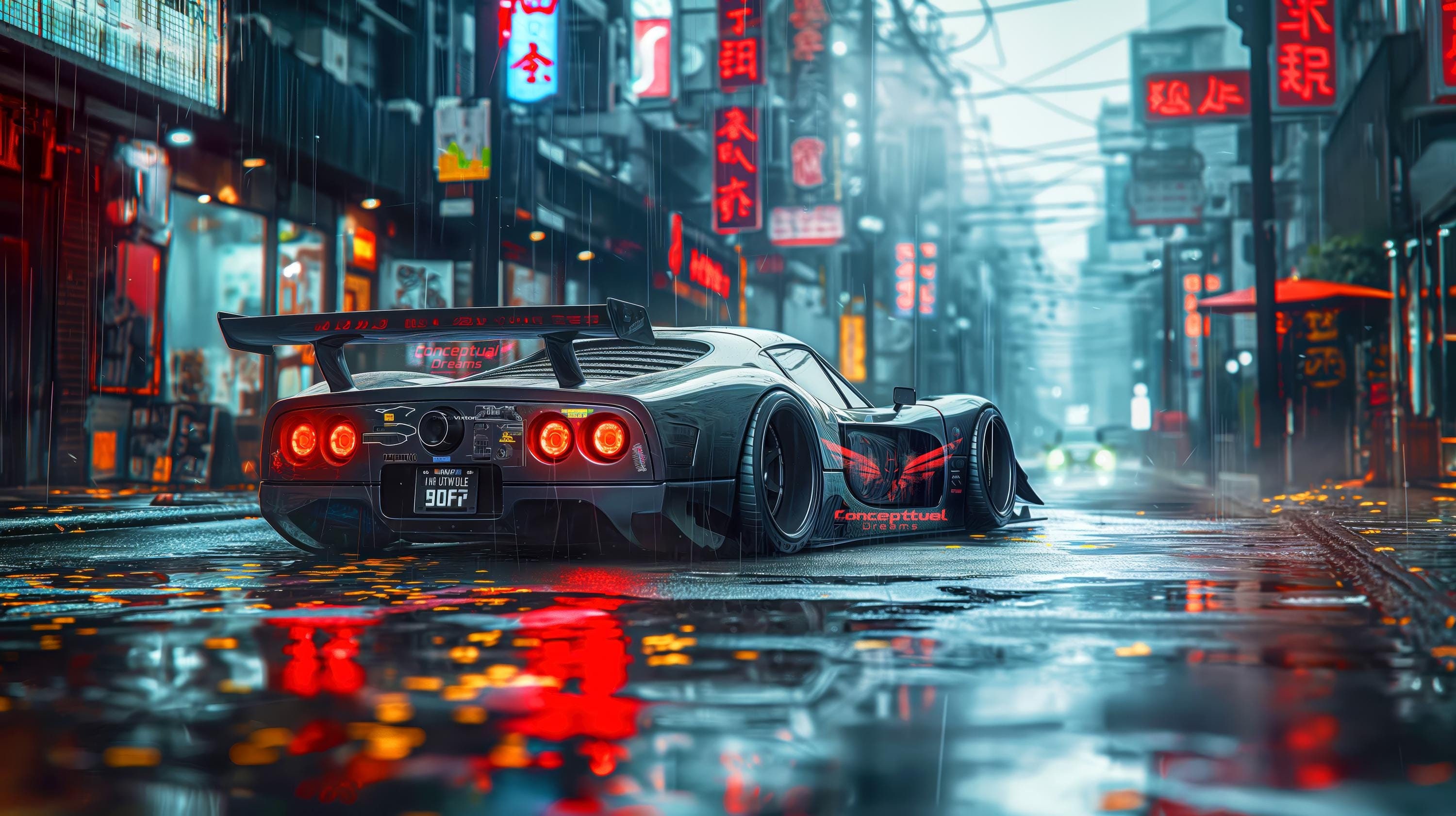 Cyberpunk Corvette Poster - Ai Prints - Concept Car - Wall Art - Etsy