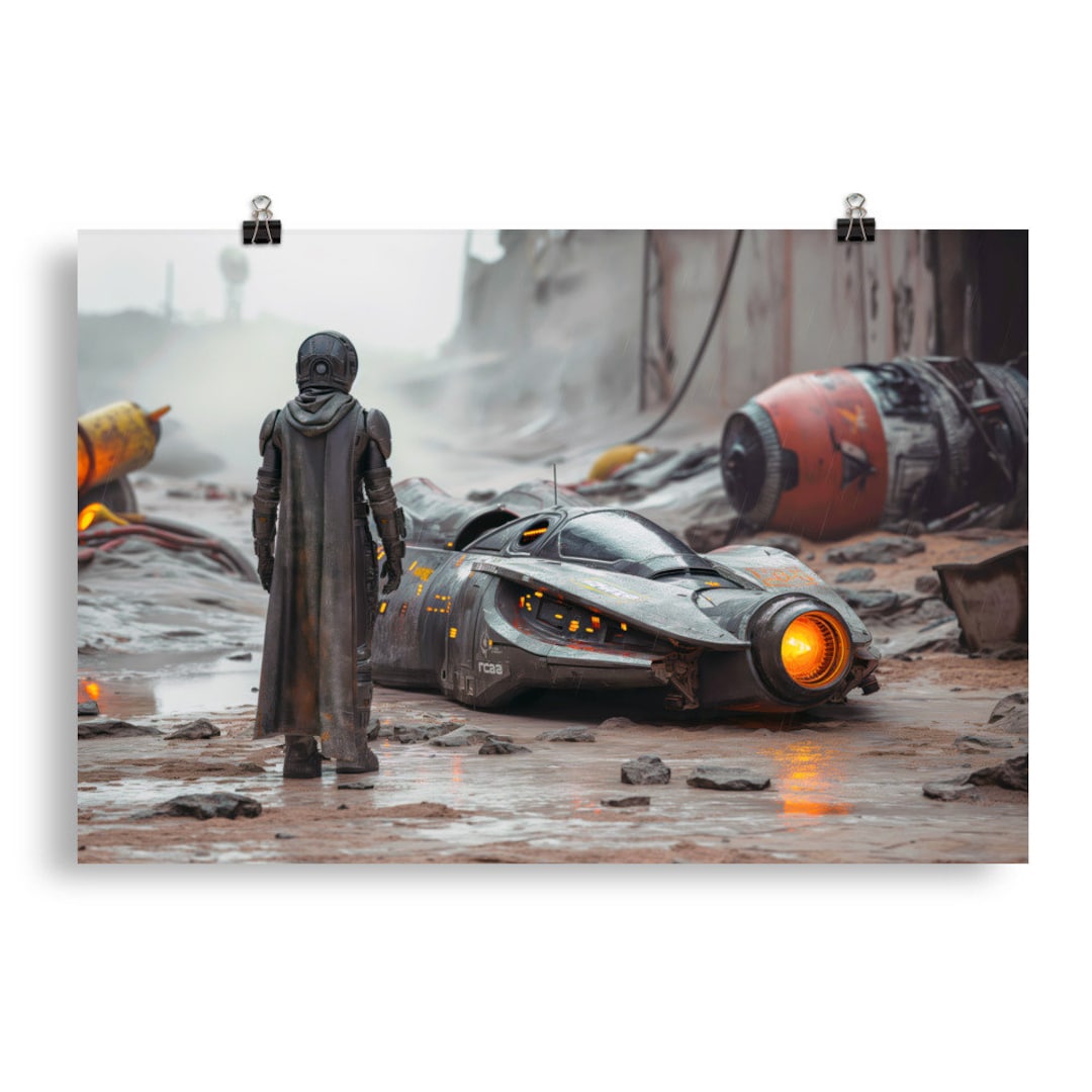 Space Warrior Poster Print Ai Steampunk Space Art Conceptual Dreams 2 ...