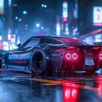 Cyberpunk Corvette Poster Ai Prints Concept Car Wall Art - Etsy