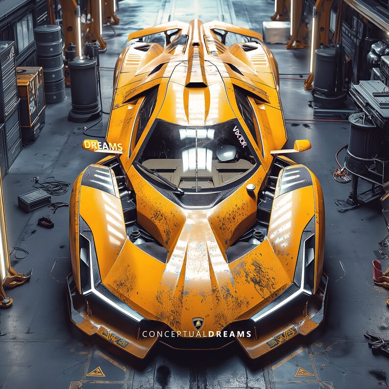 Ai Cyberpunk Lambo — Ai Generated Art — Lamborghini Concept Car - Etsy