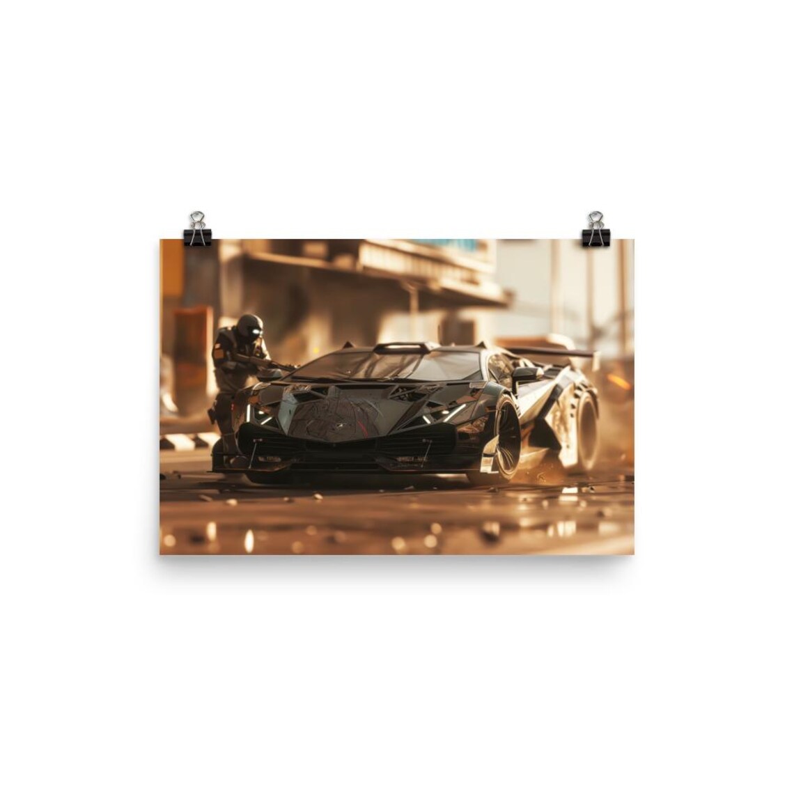 Cyberpunk Lamborghini Prints Ai Wall Art Lambo Posters 3 / 4 - Etsy