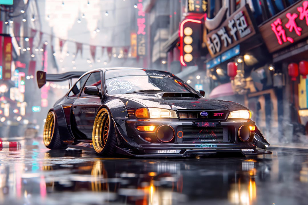 Impreza Sti JDM - Poster Prints - Ai Generated Car - Etsy