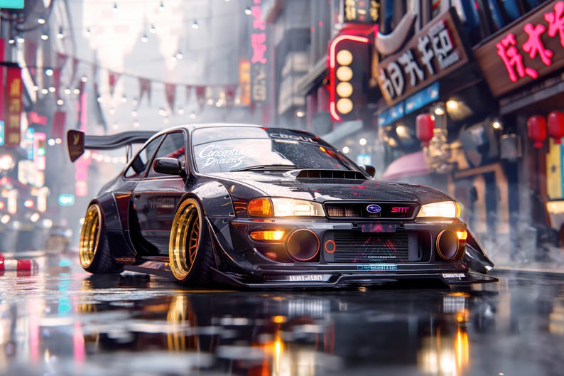 Impreza Sti JDM - Poster Prints - Ai Generated Car - Etsy