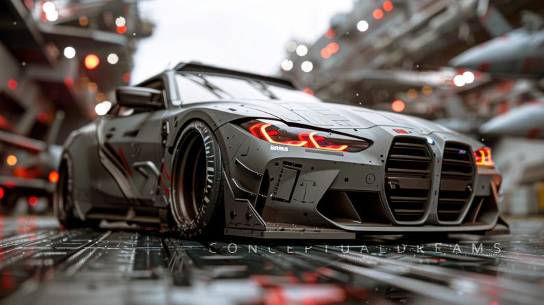 Cyberpunk BMW M3 | Ai Generierte Kunst | Digitaler Download | 7K ...