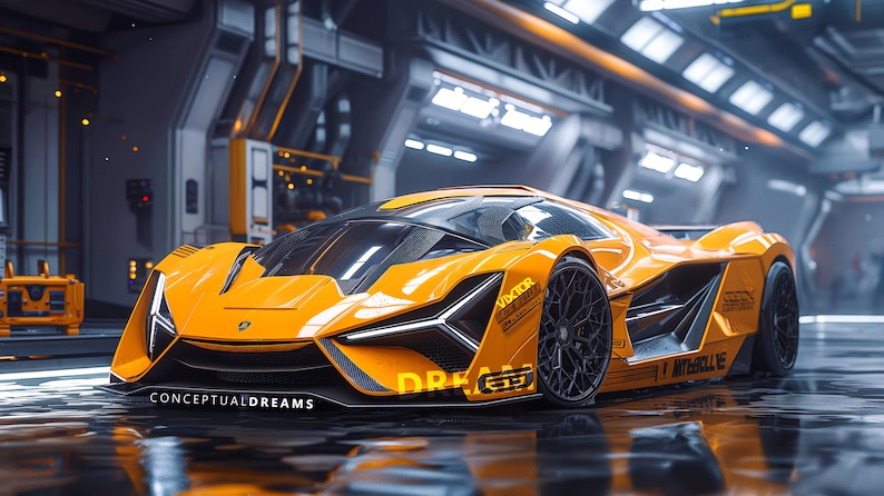 Ai Lamborghini · Cyberpunk Ai Art · Futuristic Concept Art · Conceptual ...