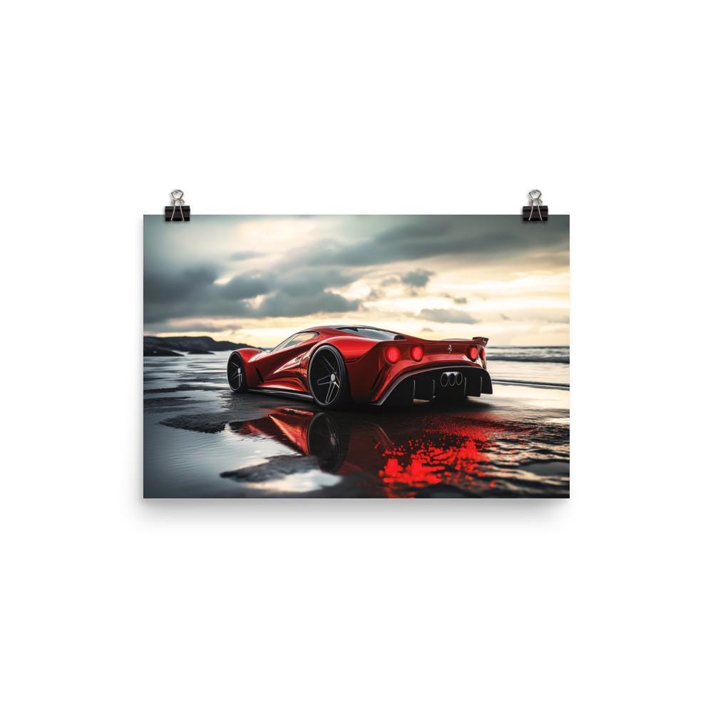 Ferrari Poster - Wall Art - Ai Generated Prints - Etsy