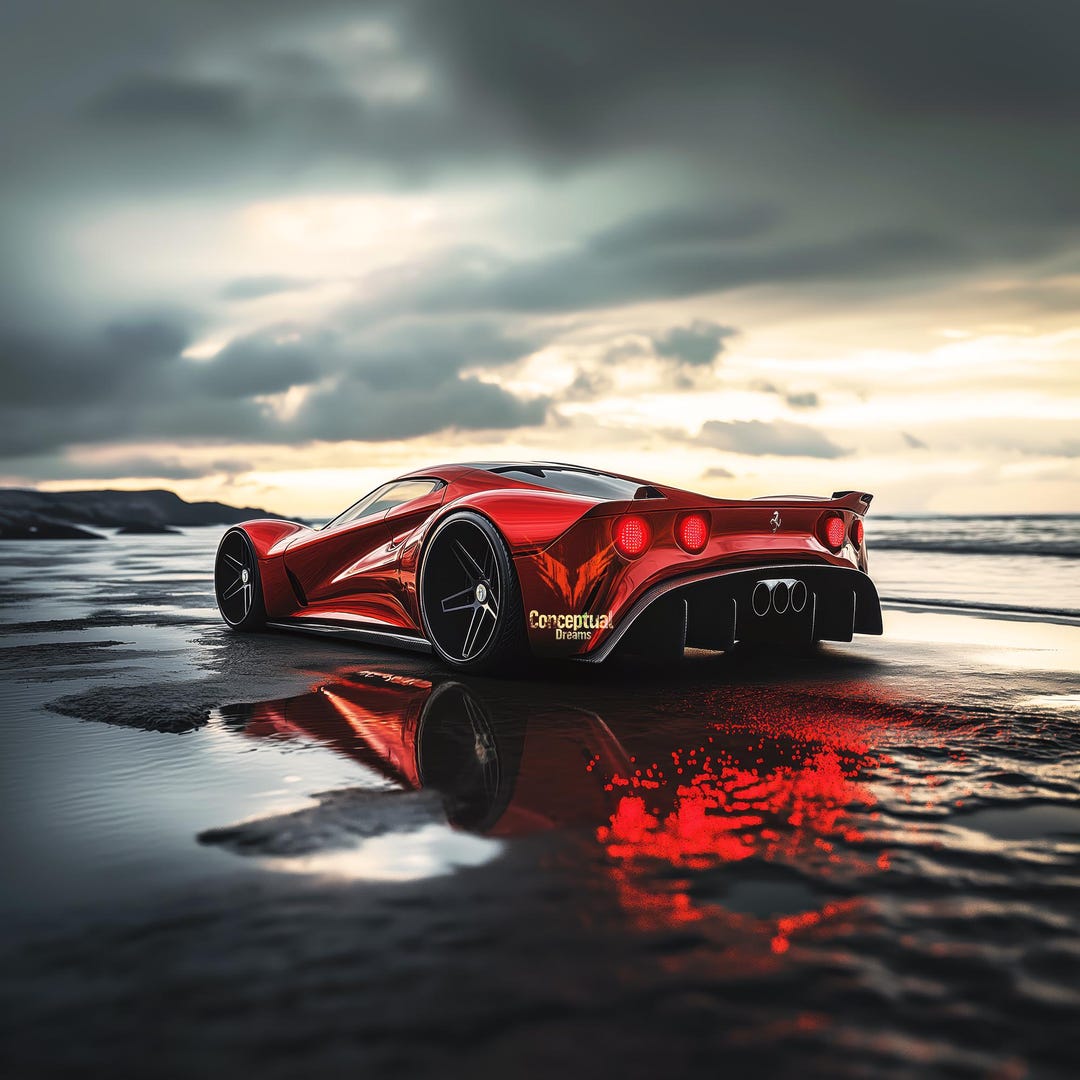 Ferrari Poster - Wall Art - Ai Generated Prints - Etsy