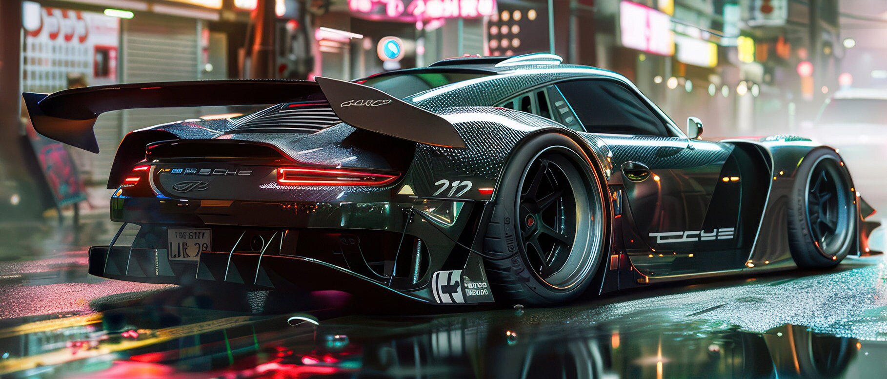 Cyberpunk Porsche 911 GT1 Ai Art Digital Art for Download - Etsy
