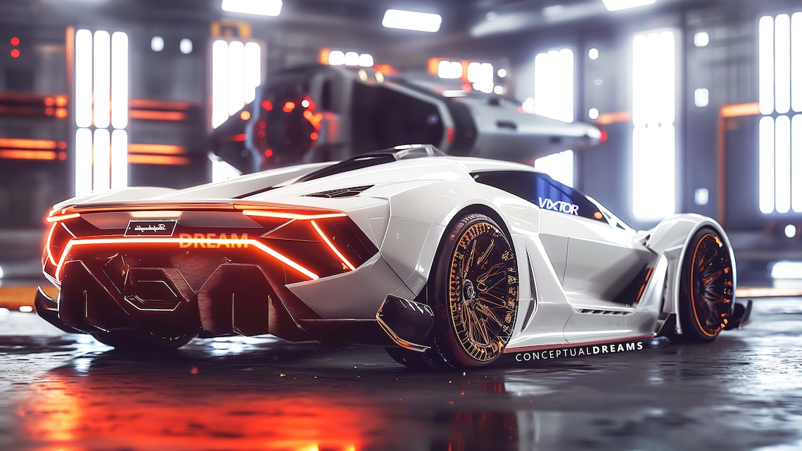 Ai Lamborghini · Ai Cyberpunk Art · Futuristic Ai Concept Art ...