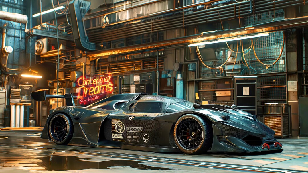 Carbon Hypercar - Ai Concept Art - Conceptual Dreams by Vixtor - Etsy