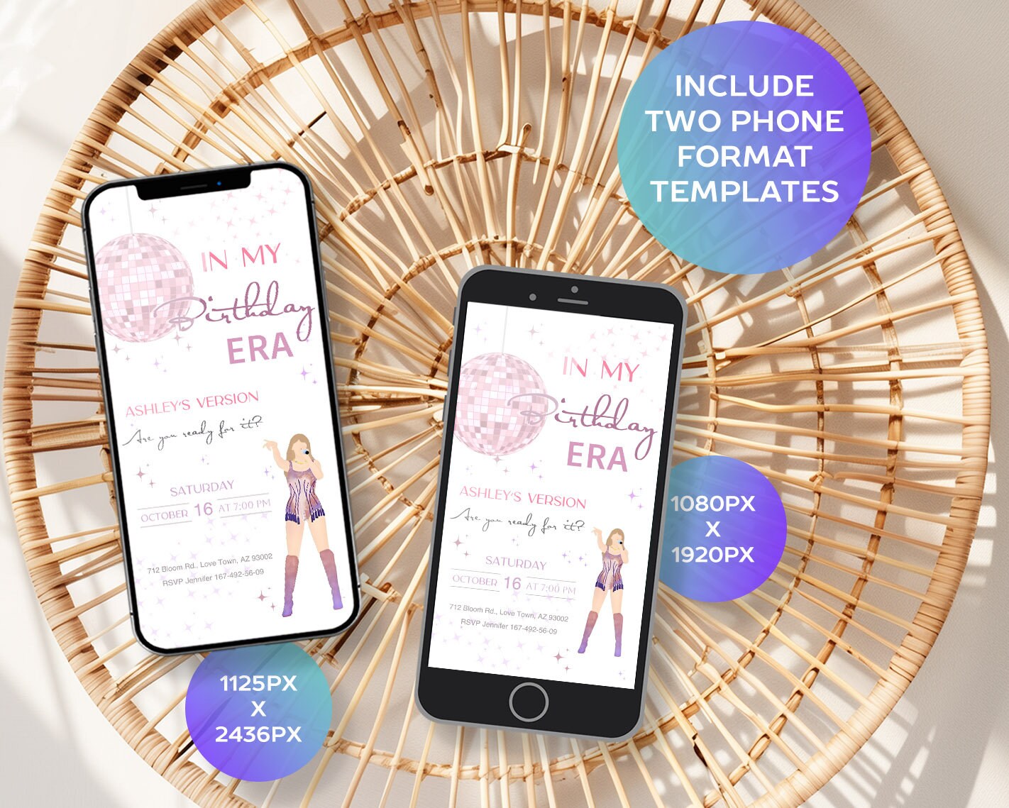 The Eras Tour Birthday Party, Printable Taylor Swift Birthday Invite ...