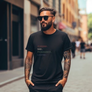 Husband Dad Programmer Legend T-shirt, Funny Dad Shirt, Programmer Gift, Father's Day Tee ...