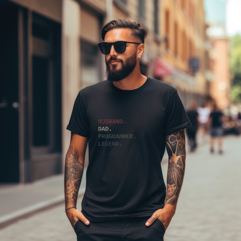Husband Dad Programmer Legend T-shirt: Vintage Tri-blend Tee - Etsy