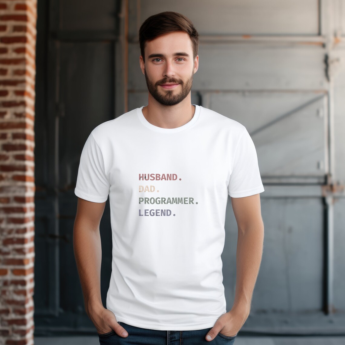 Husband Dad Programmer Legend T-shirt: Vintage Tri-blend Tee - Etsy